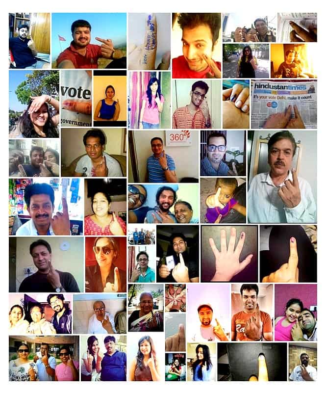 Here's a collage of the inked selfies you sent us | India News
