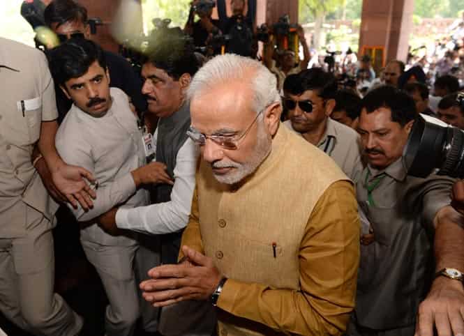 Reading Modi's script as he arrives at 7 RCR | Latest News India