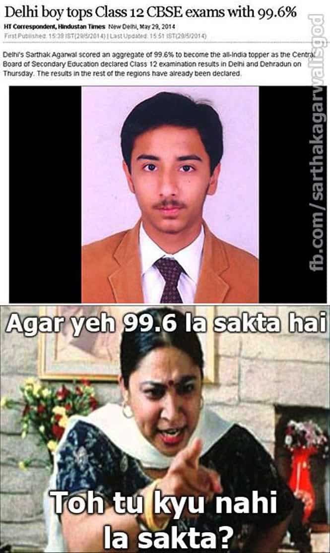CBSE topper’s memes go viral on Facebook | Latest News India