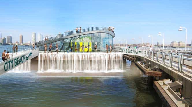 New York to get its first 'floating beach'? | Travel - Hindustan Times