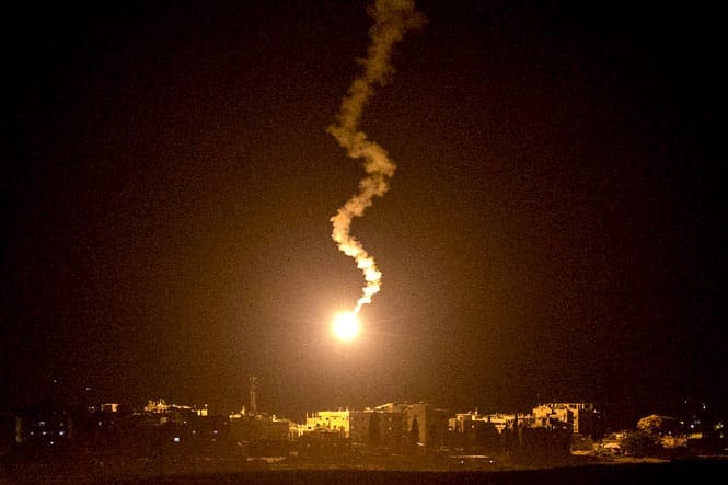 Gaza night sky lit up with explosions | World News