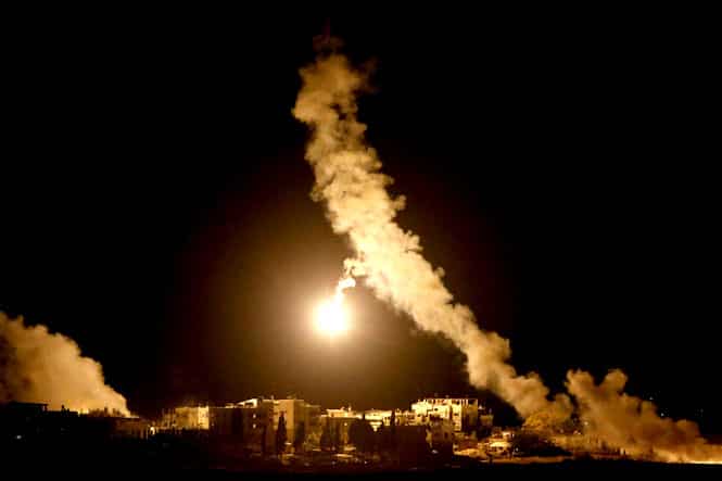 Gaza night sky lit up with explosions | World News