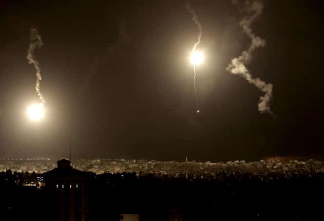 Gaza night sky lit up with explosions | World News