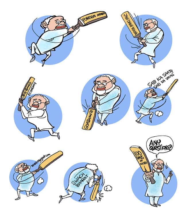 Tooning in to Modi's journey so far in sketches | India News