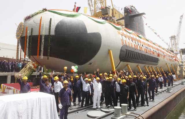 Manohar Parrikar undocks first indigenously-built Scorpene submarine ...