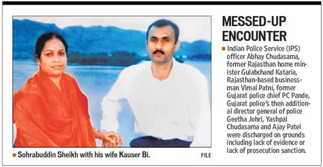 Sohrabuddin-Prajapati encounter cases: 8 discharges since Dec 2014 ...