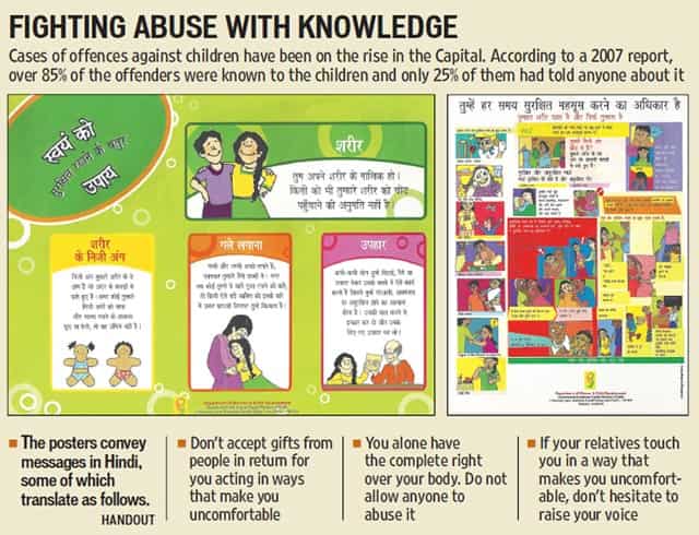 Delhi govt launches poster campaign to educate kids about sexual abuse ...