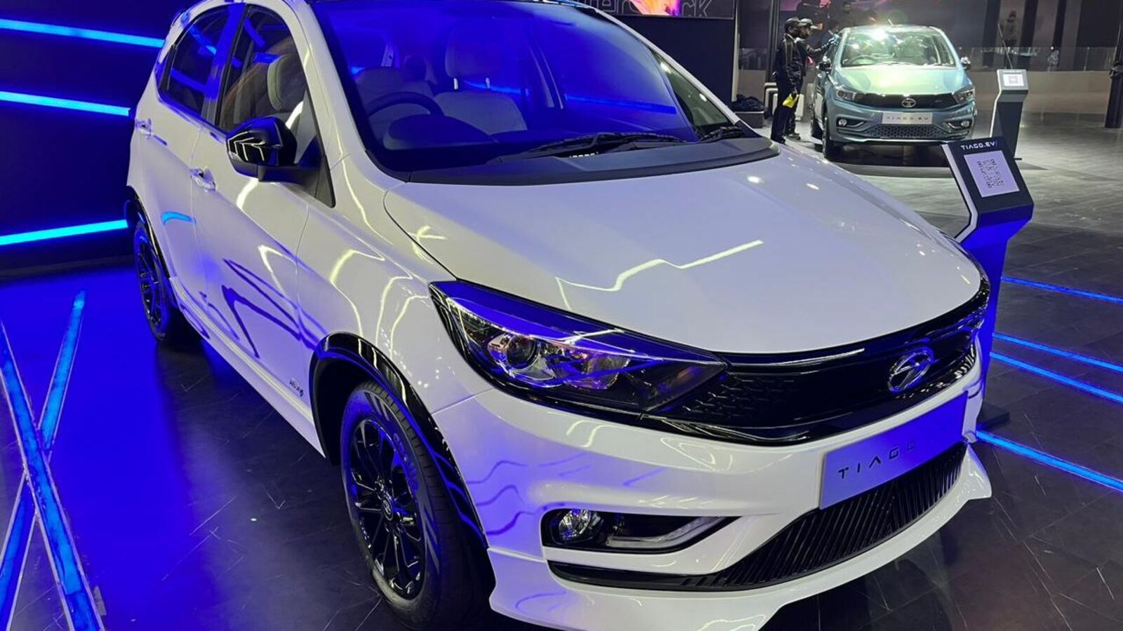 Tata Tiago EV Blitz showcased at Auto Expo 2023 | HT Auto