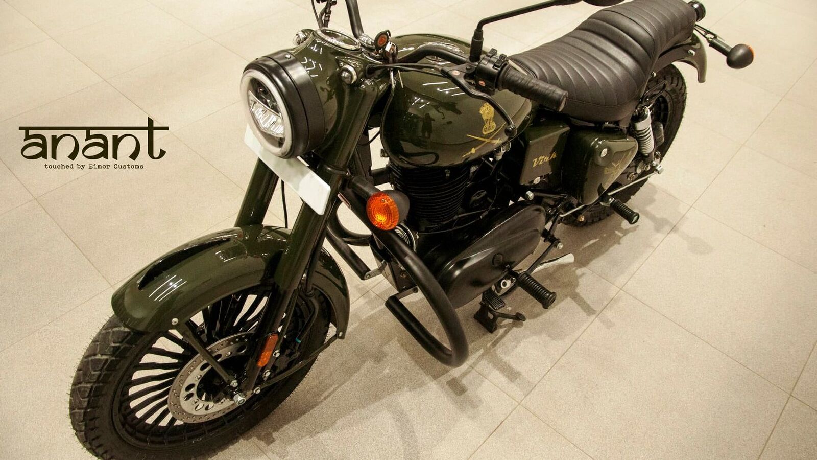 This Royal Enfield Bullet 350 is modified for an Indian Army officer ...