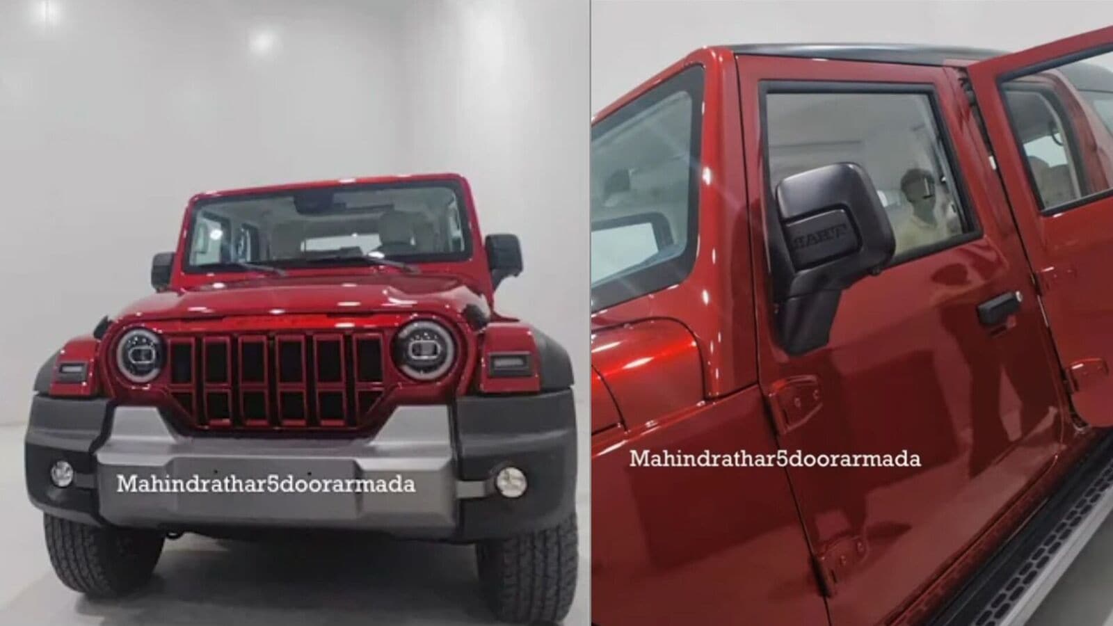 Mahindra five-door Thar Armada revealed in latest spy shots | HT Auto