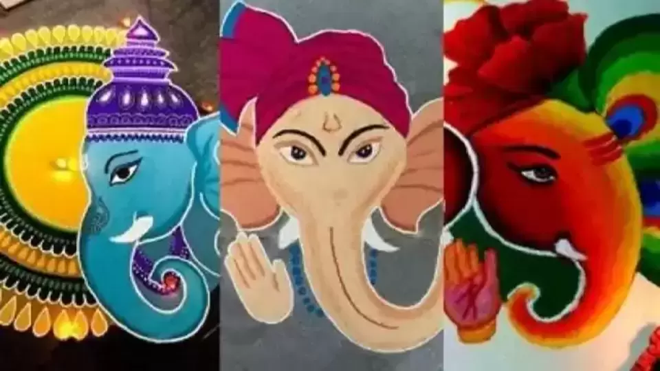 बाप्पाच्या स्वागतासाठी रेखाटा सुंदर रांगोळी, पहा हे लेटेस्ट डिझाईन