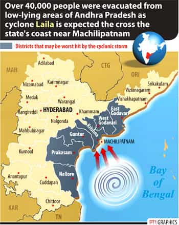 Cyclone Laila heads to Orissa | Latest News India