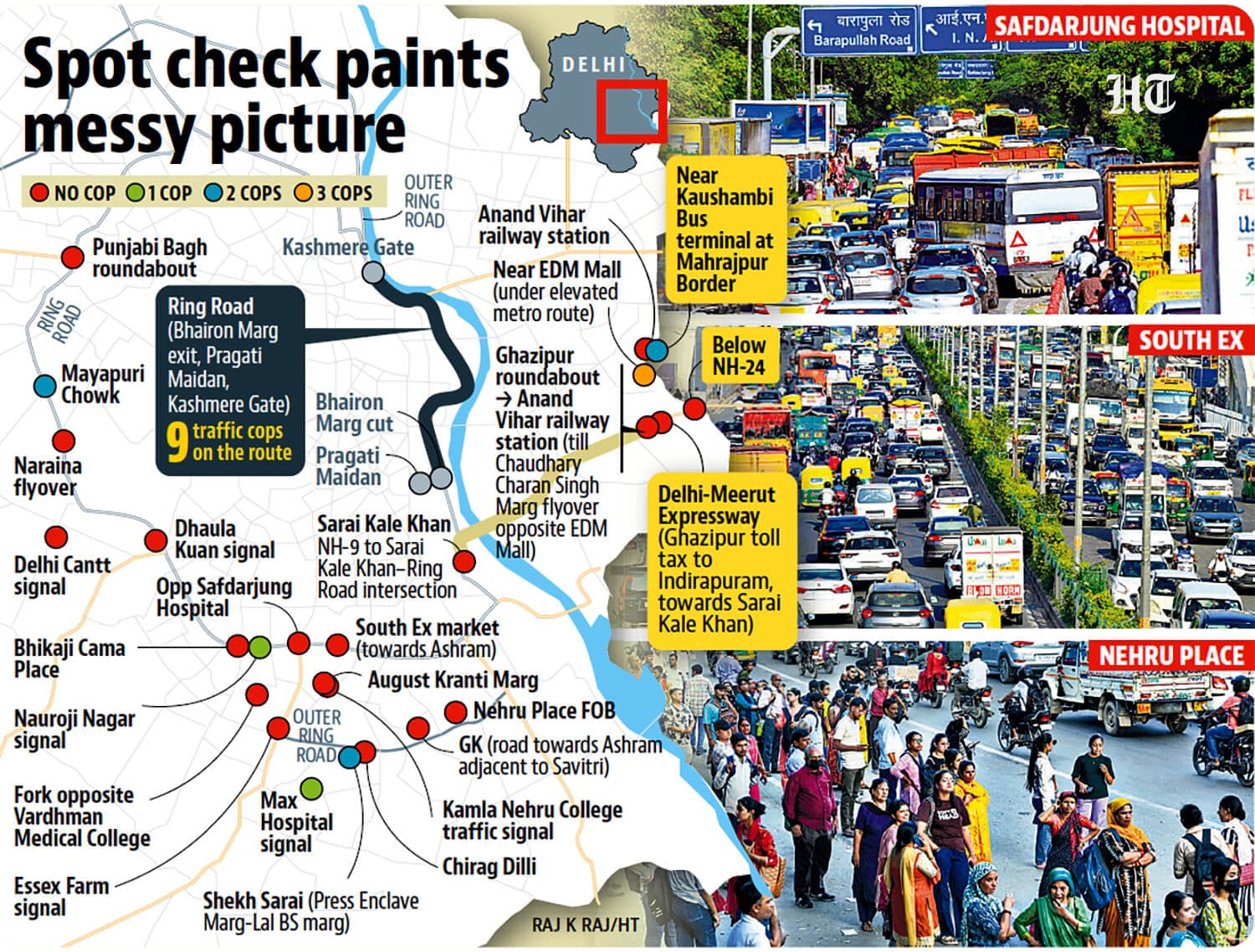 Traffic cops go missing at critical points in Delhi during rush hour ...
