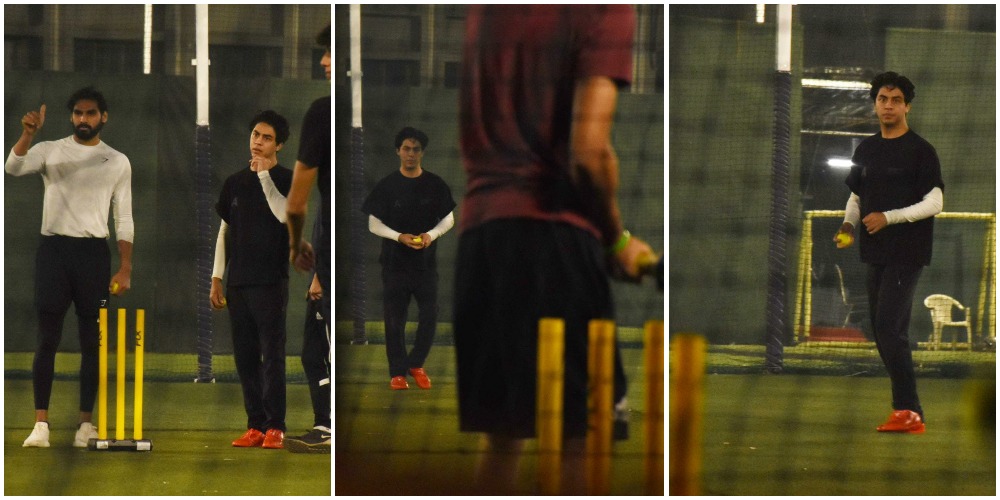 Shah Rukh Khan's son Aryan plays cricket with Suniel Shetty's son Ahan ...