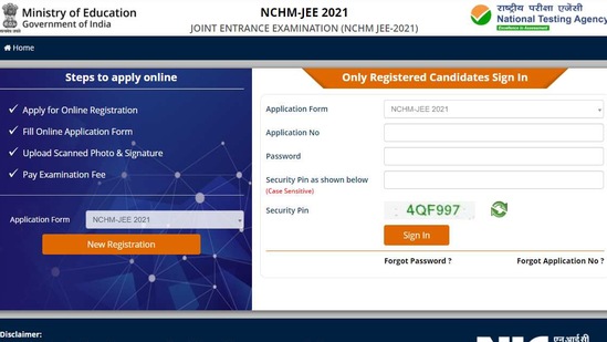 NCHM JEE 2021 registration begins, here's direct link to apply ...
