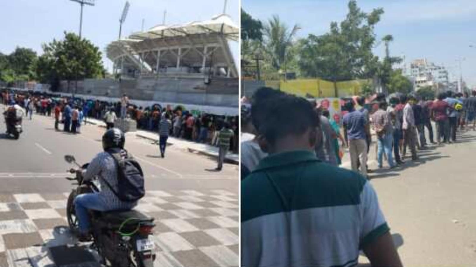 Crowds throng Chepauk for tickets, ignore social distancing norms | Cricket