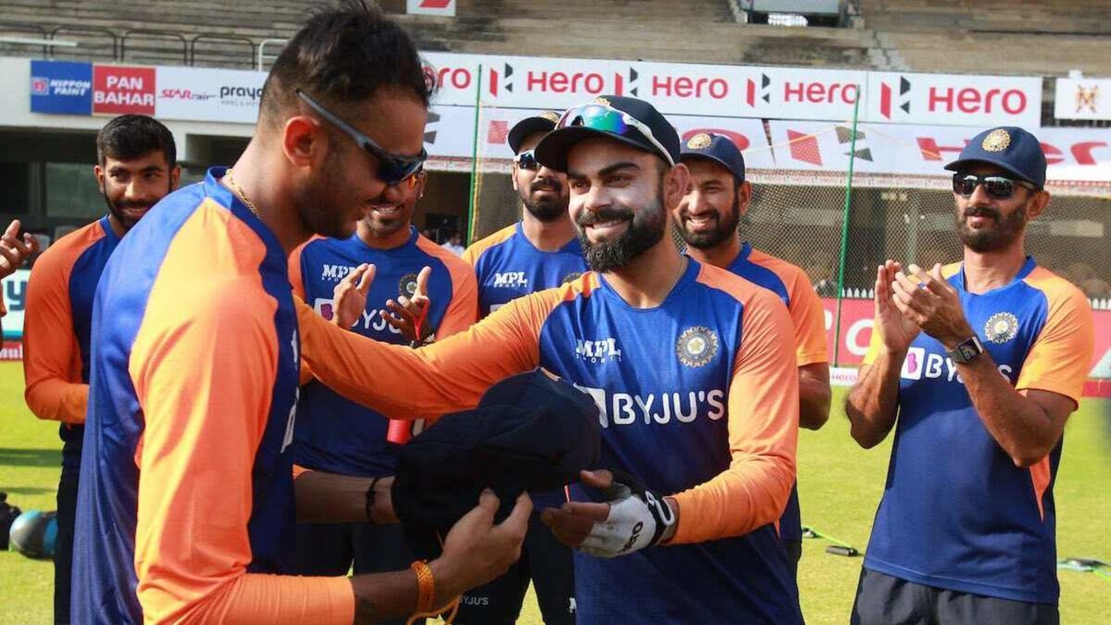 Axar Patel posts an emotional tweet after making his Test debut against ...