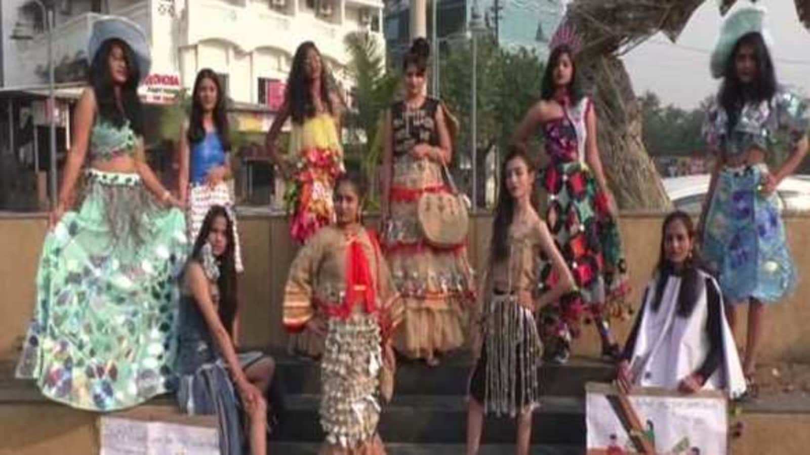 Fashion-designing students from Surat showcase clothes made from waste ...