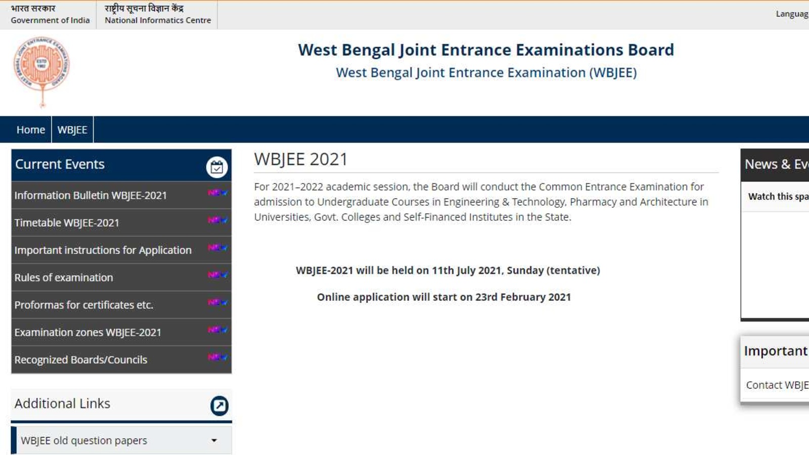WBJEE 2021 registration process to begin on Feb 23, check details here ...