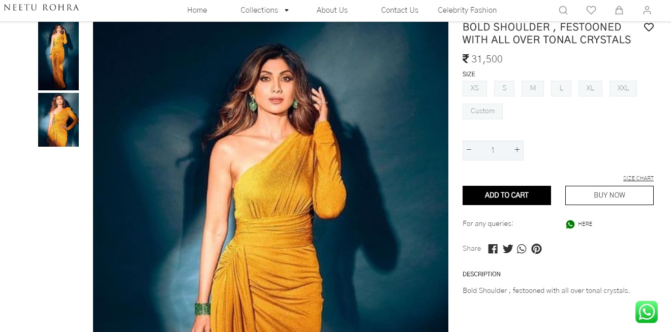 Shilpa Shetty lends glimmering appeal in a bold shoulder gown and we ...