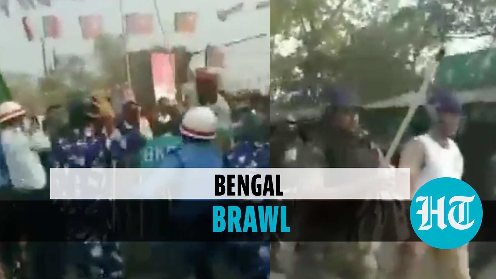 Watch: Violent clash between BJP workers, security force over Bengal ...