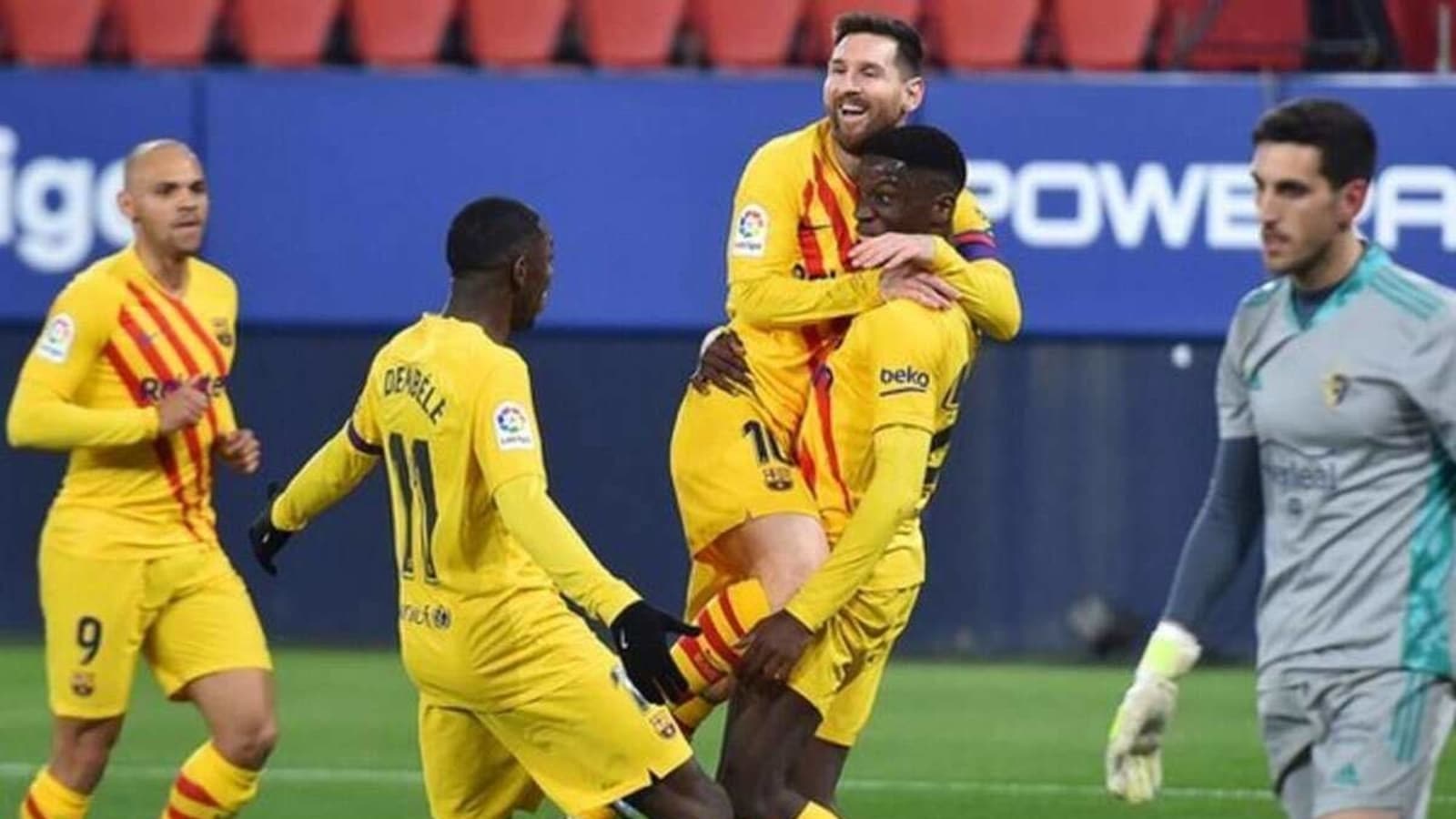 Messi grabs two assists as Barcelona march on with victory at Osasuna ...