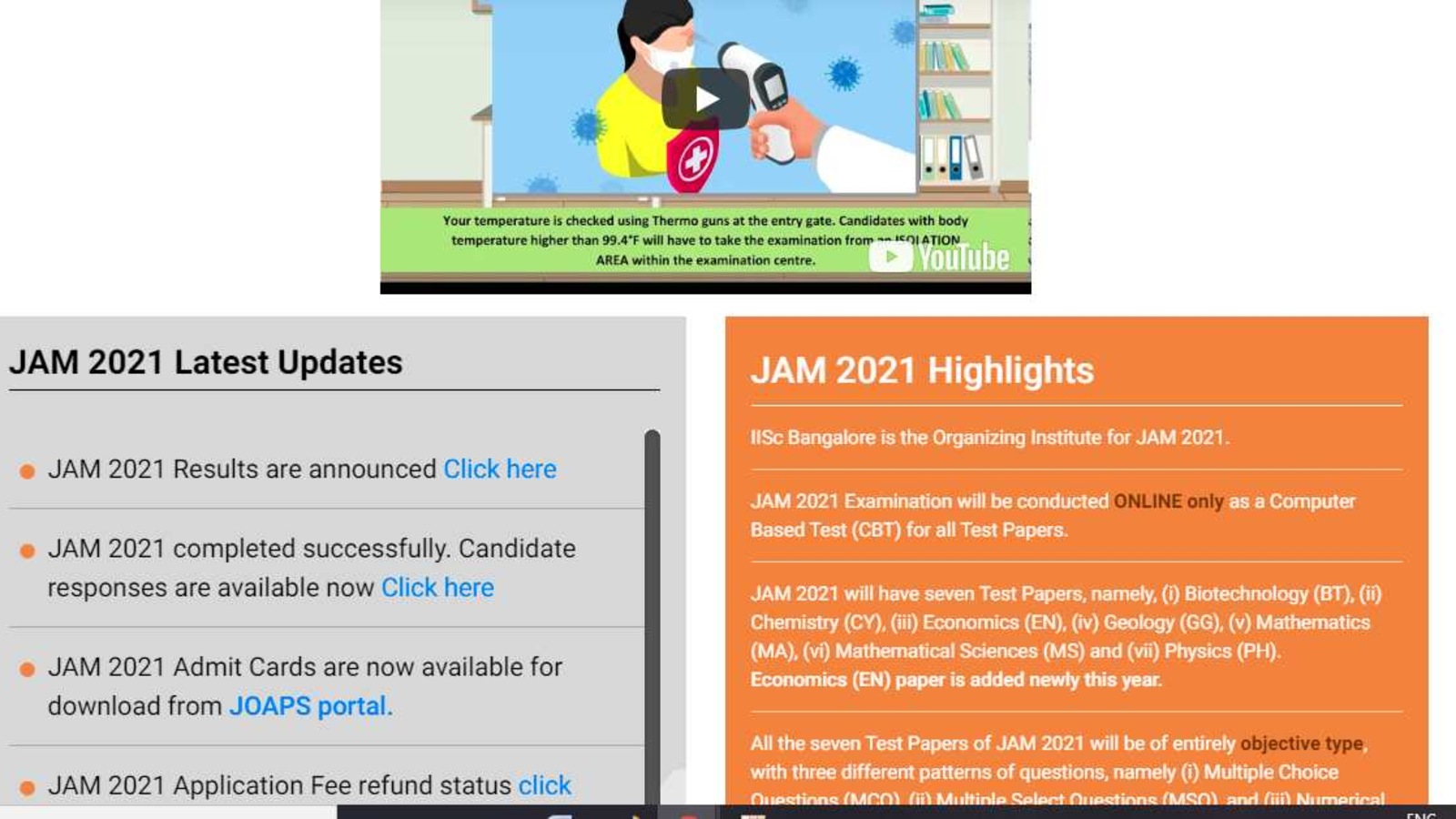 IIT JAM 2021 results declared at jam.iisc.ac.in, direct link and how to ...