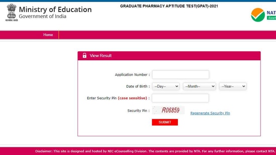 GPAT 2021 Results declared at gpat.nta.nic.in, check score card here ...