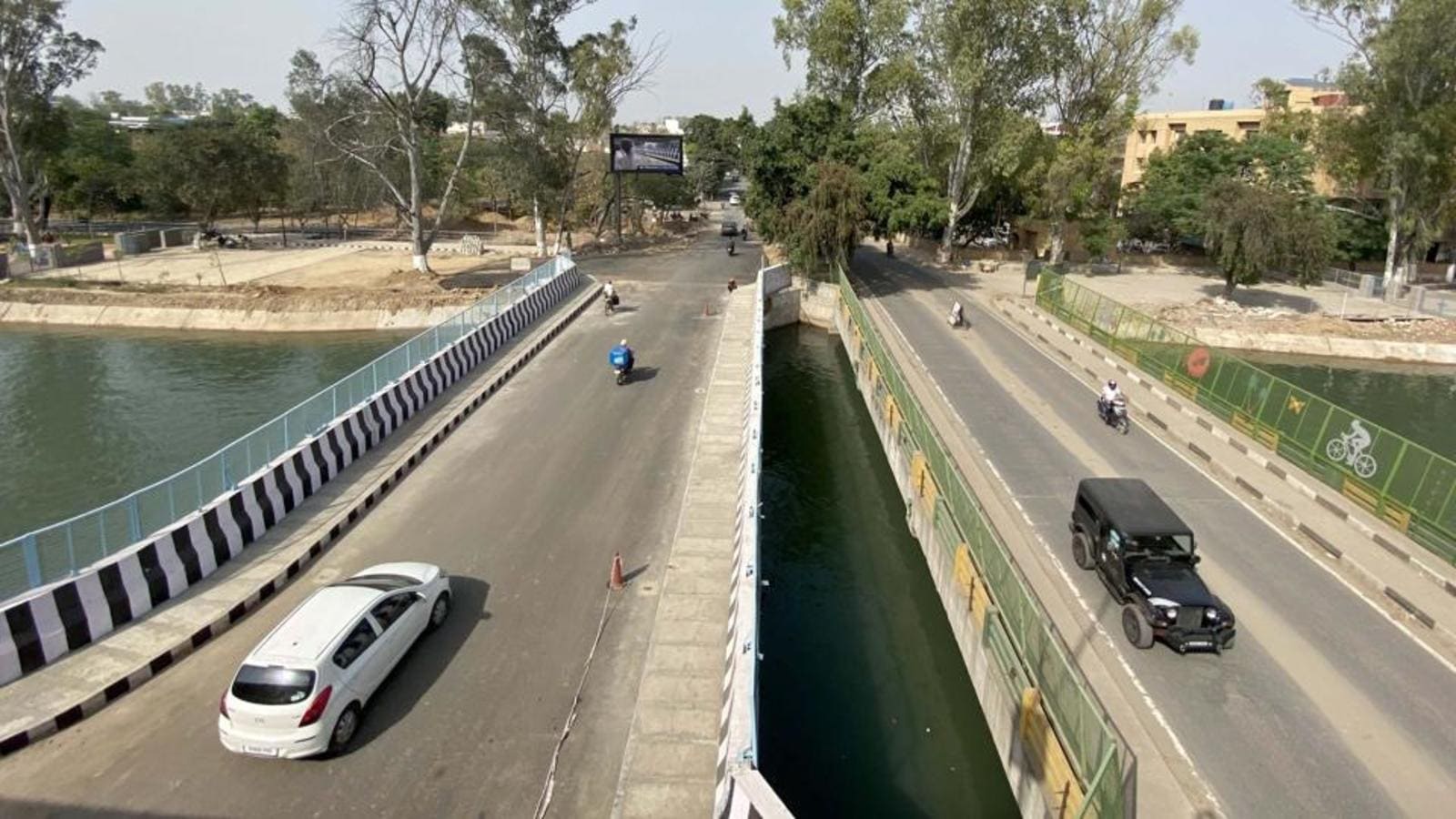 Relief for commuters as BRS Nagar canal bridge reopens for vehicular ...
