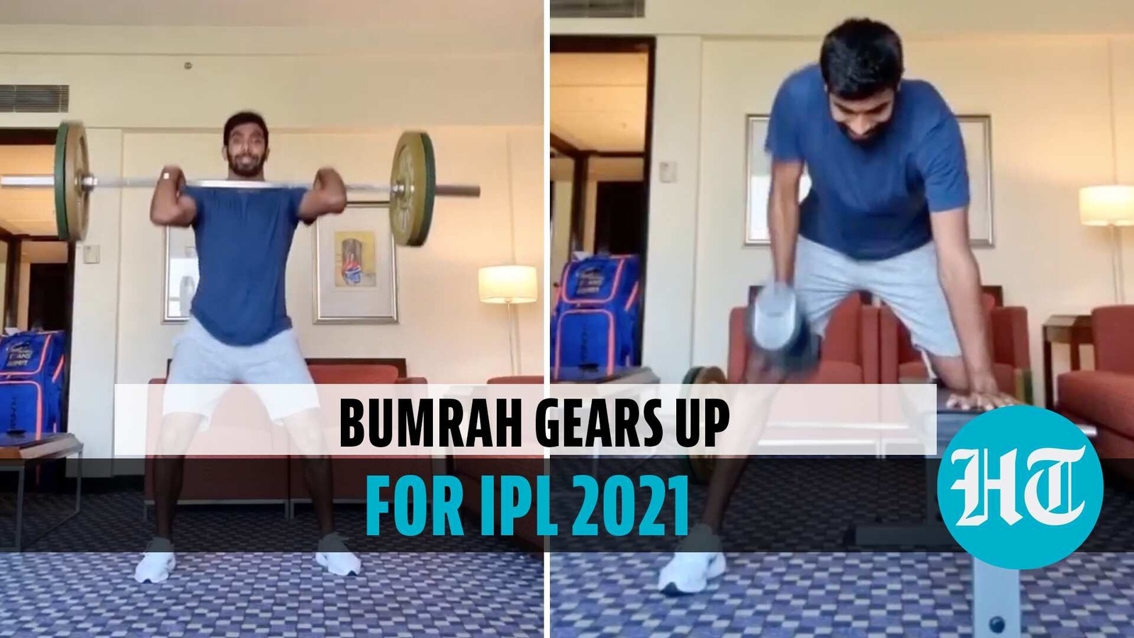 Watch: Mumbai Indians' Jasprit Bumrah sweats it out in quarantine ...