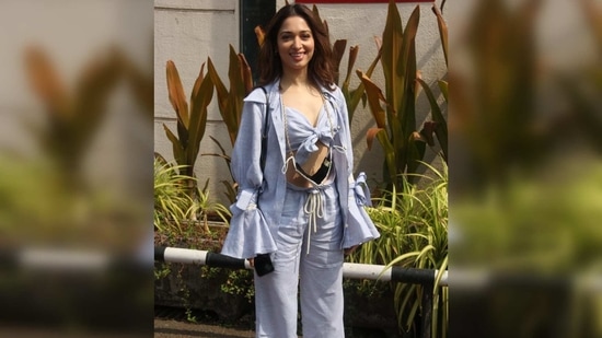 Tamannaah Bhatia's co-ord bralette and pants win best summer airport ...