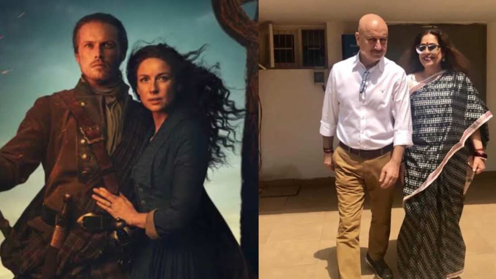 As Kirron Kher battles cancer, Sam Heughan invites her and Anupam Kher ...