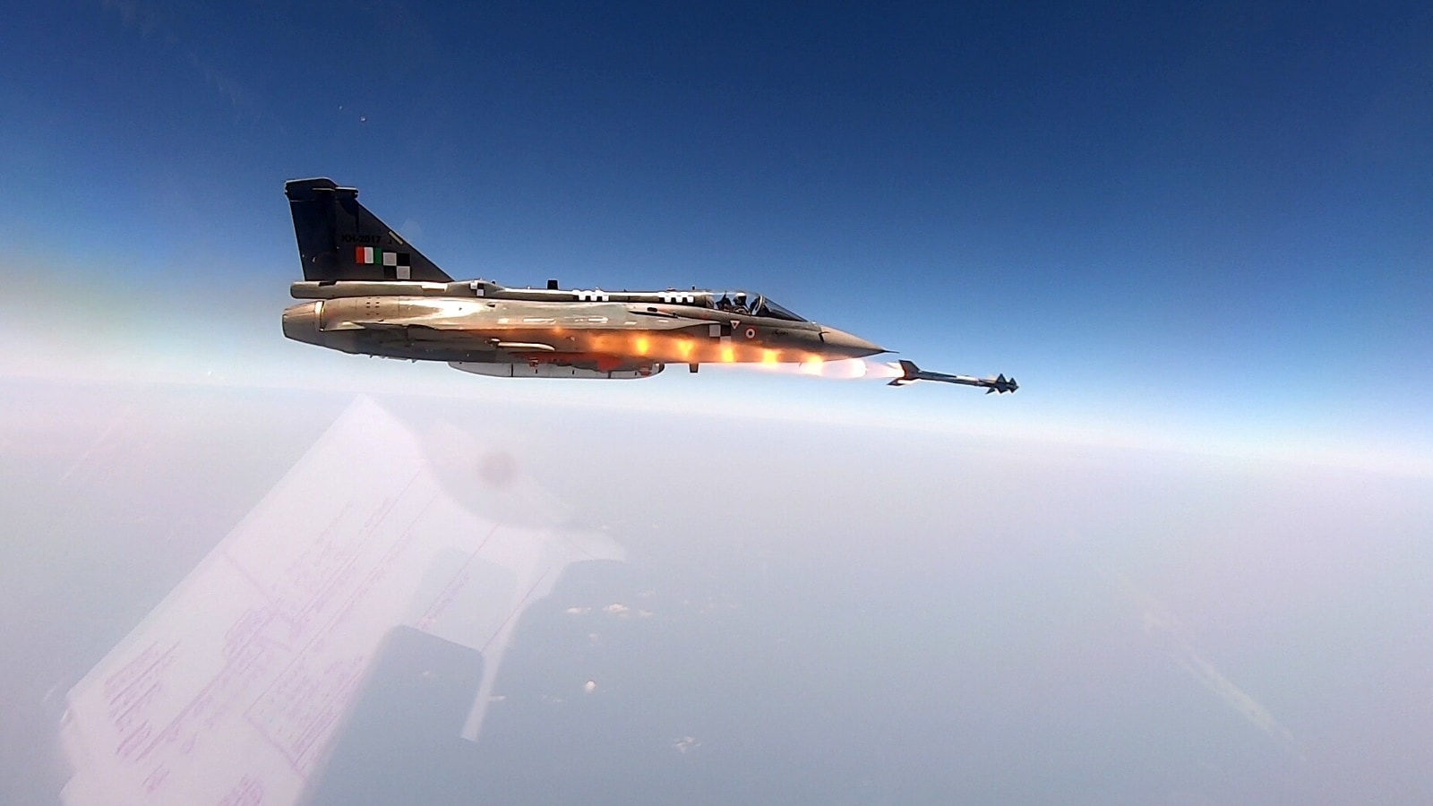 Tejas aircraft fires Python-5 air-to-air missile for first time ...