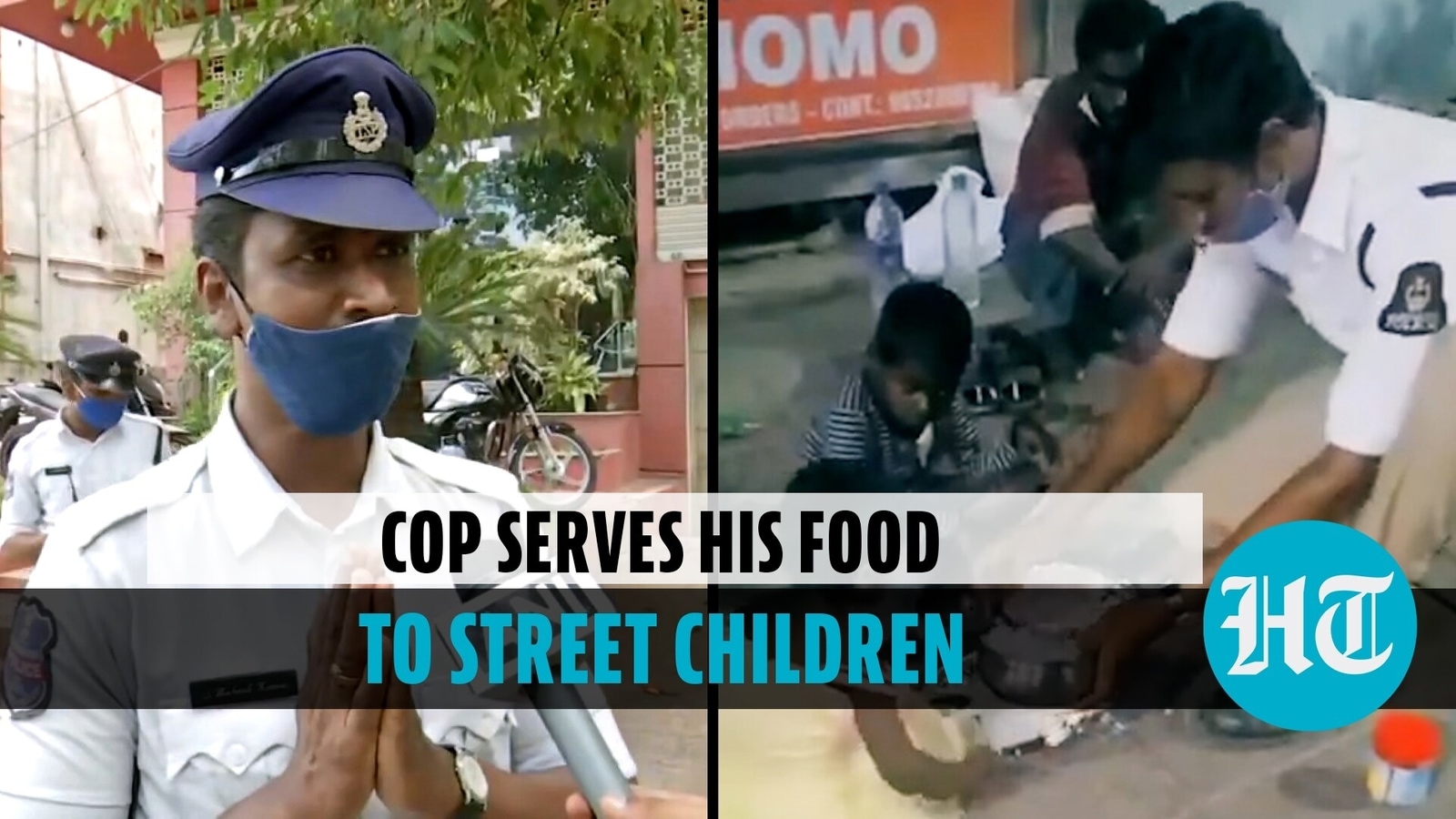 Watch: Hyderabad traffic cop offers his lunch box to needy kids, wins ...