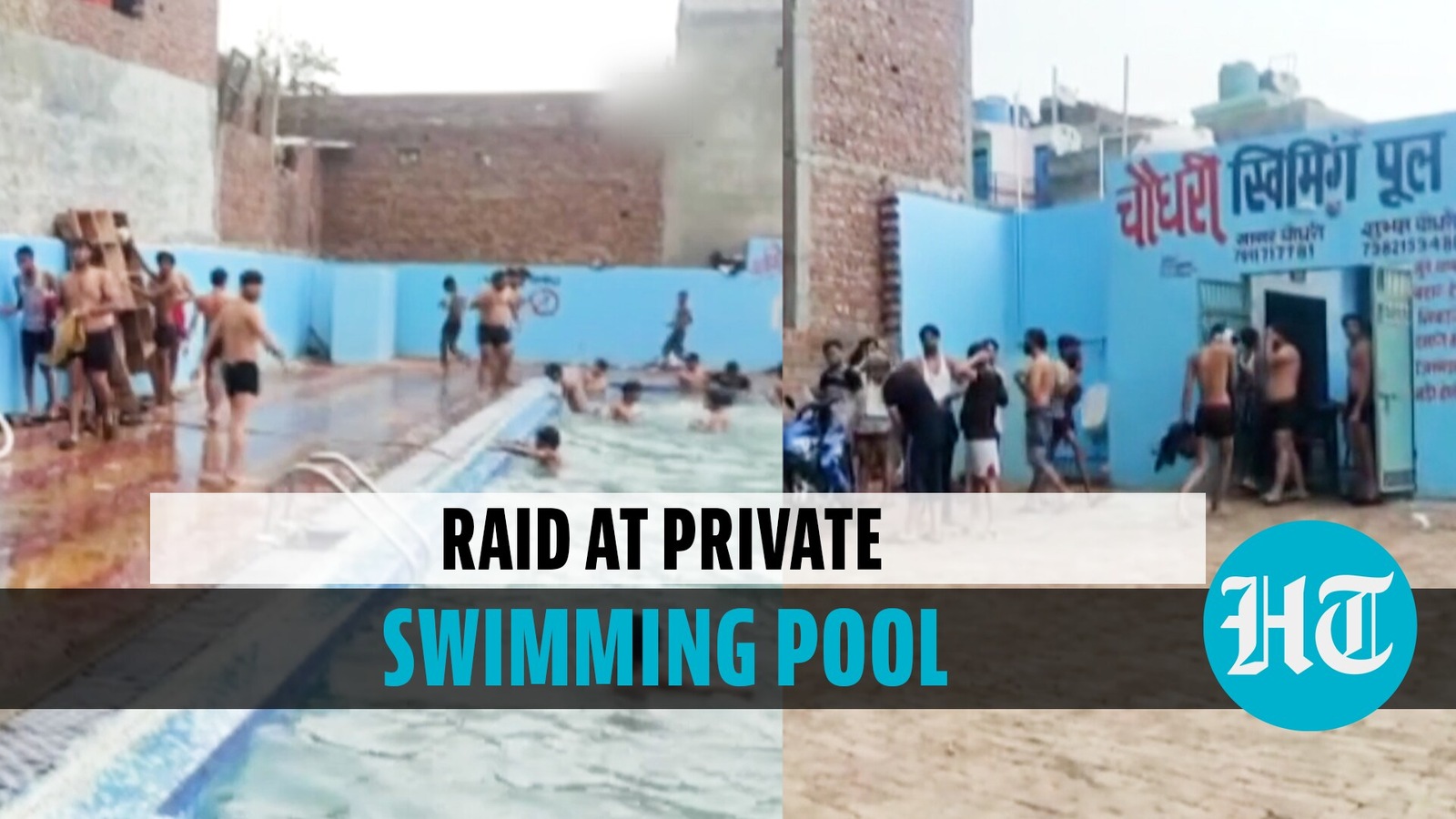 Watch: Swimming pool in Ghaziabad raided by police; owner booked ...