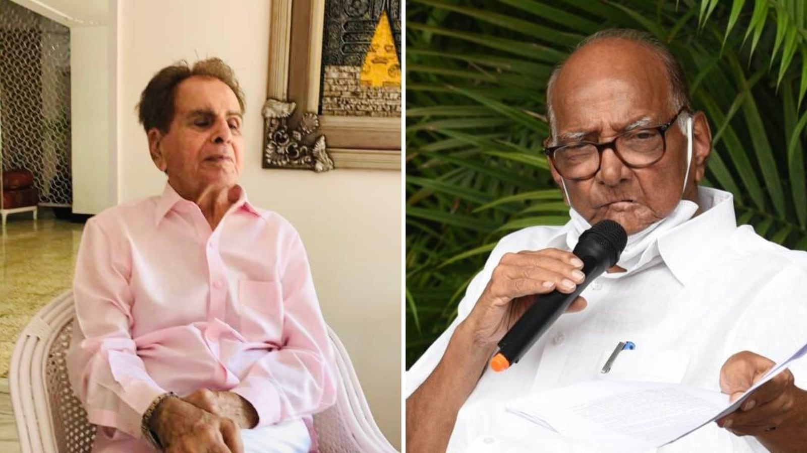Sharad Pawar visits Dilip Kumar at Mumbai hospital, wishes him speedy ...