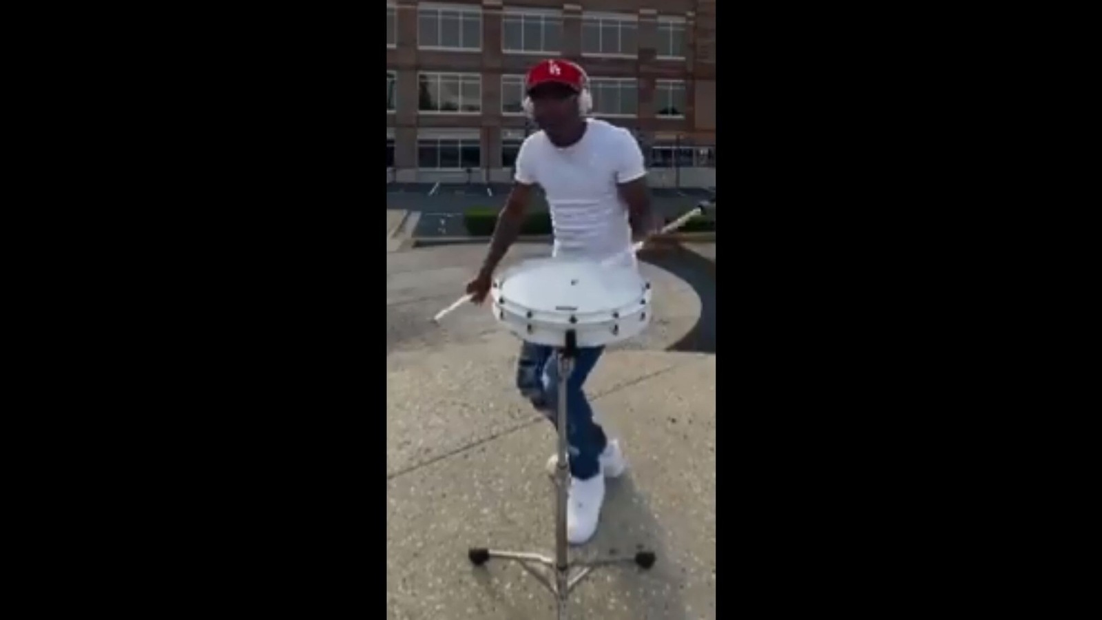 Musician shows smooth dance moves with incredible drumming skills ...