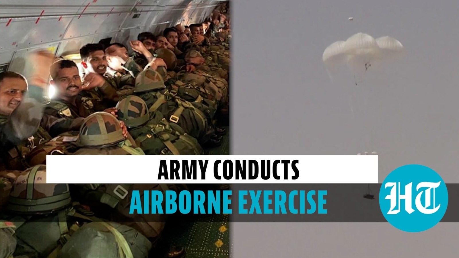 Watch: Indian Army conducts airborne exercise in Rajasthan | Hindustan ...