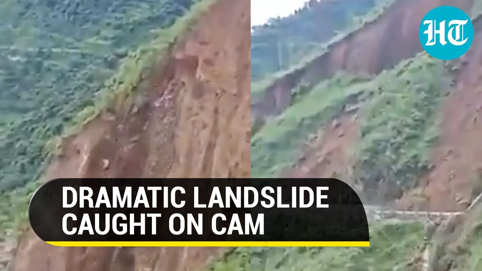 Watch: Road collapses during dramatic landslide in Himachal Pradesh’s ...
