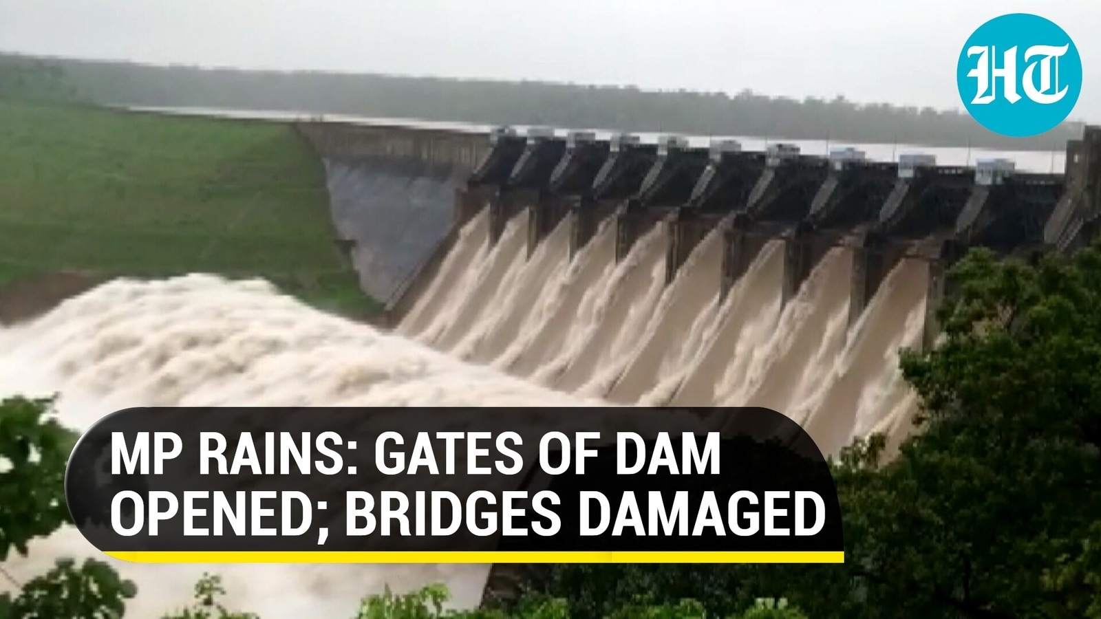 Watch: Madhya Pradesh dam gates opened as heavy rains swell up river ...