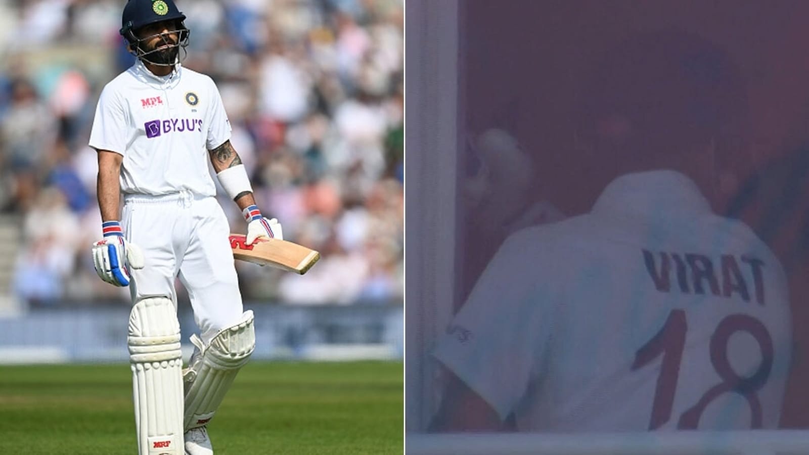 4th Test: Virat Kohli slams the wall in frustration after losing his ...
