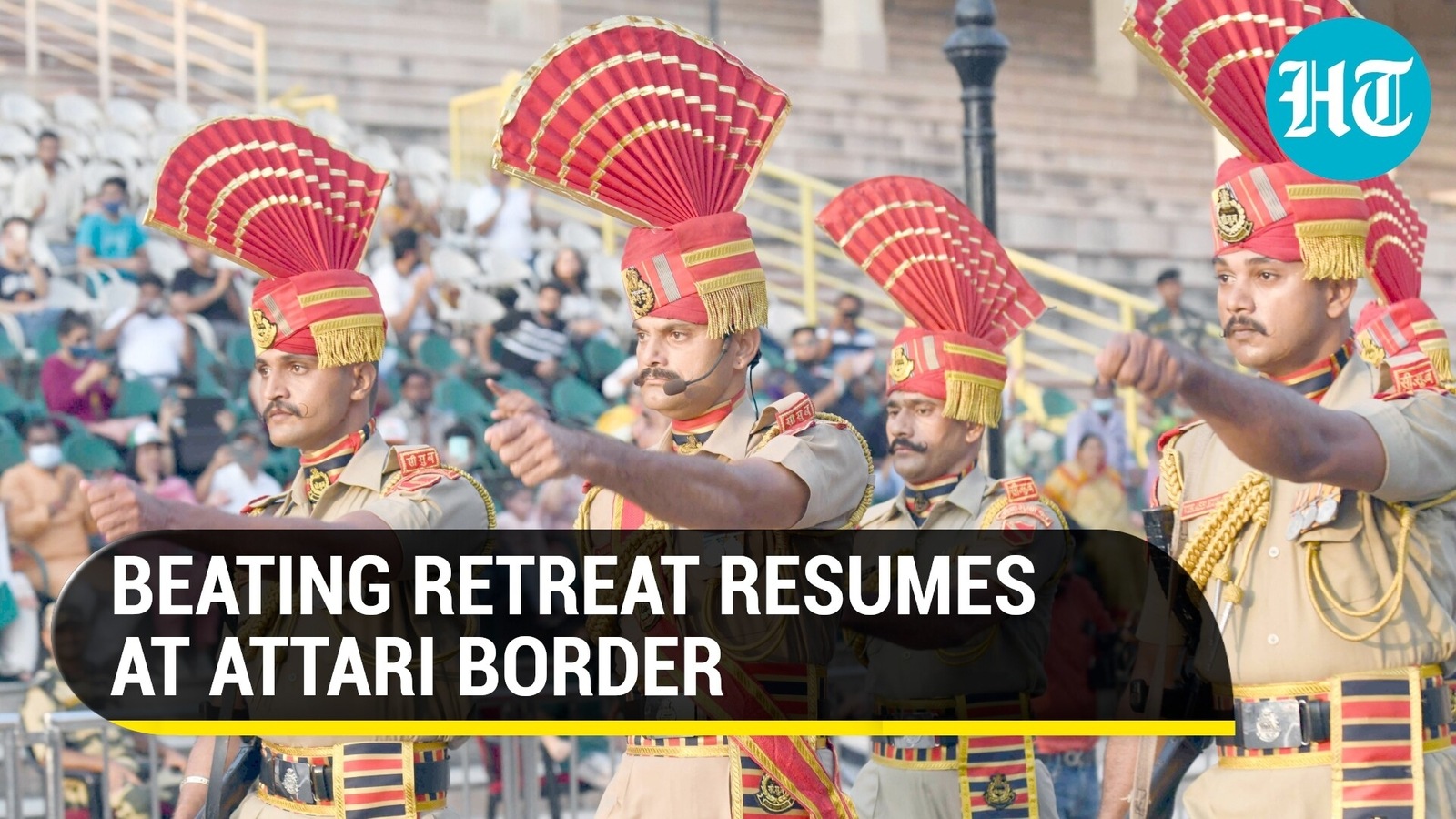 Watch: Beating retreat ceremony resumes at Attari-Wagah border after 18 ...
