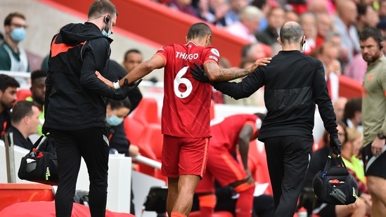 Liverpool's Thiago to miss next two games with calf injury| Football News