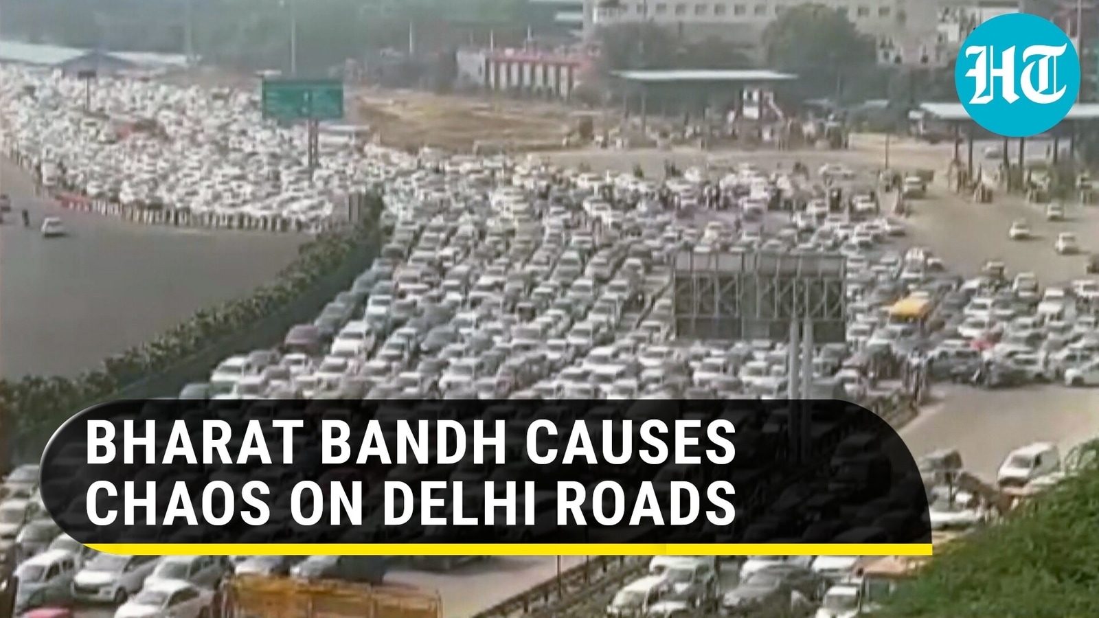 Watch: Traffic chaos at Delhi-Gurugram border; Bharat Bandh hits public ...