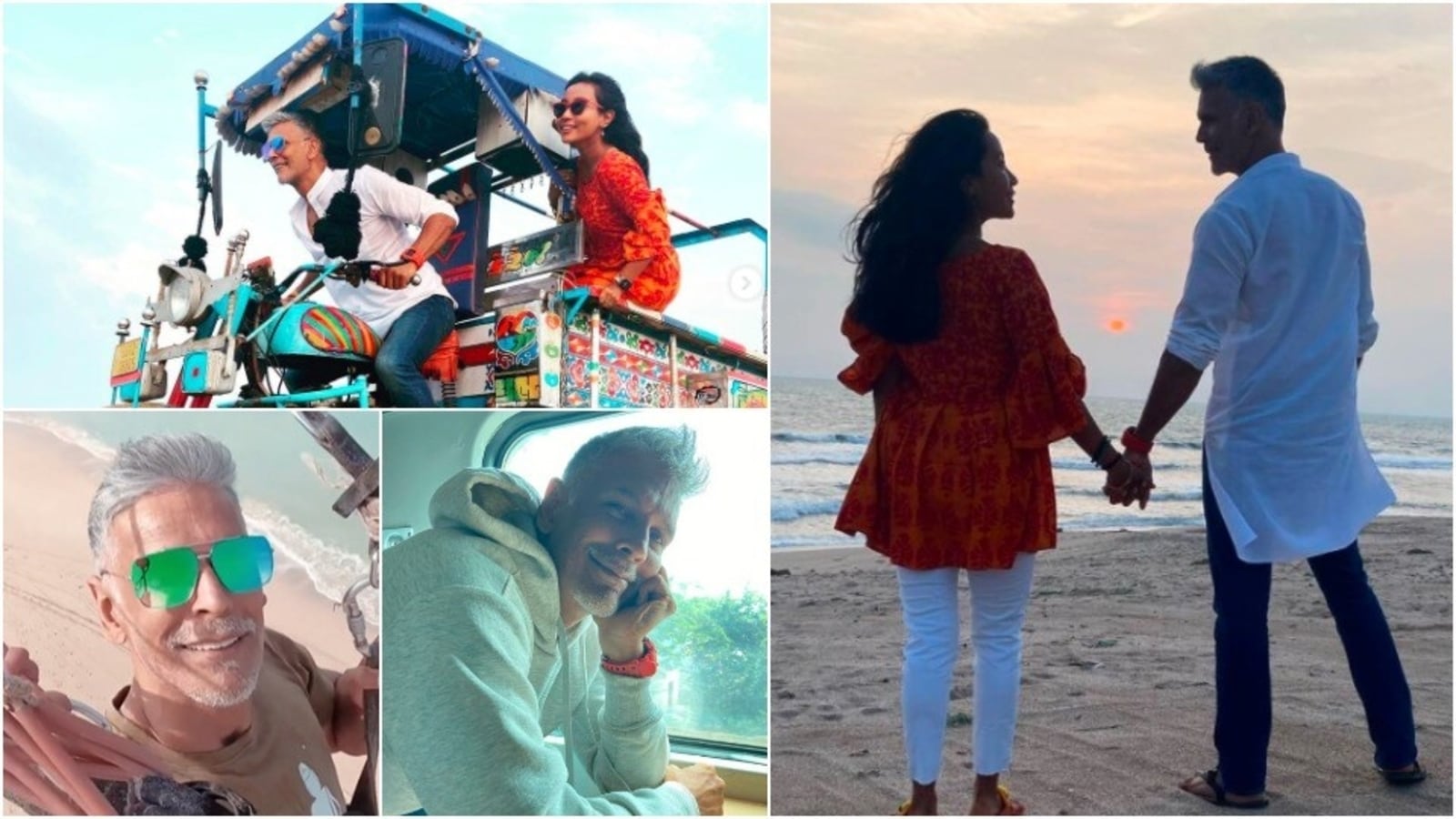 Photos: Milind Soman, Ankita Konwar explore Gujarat in ‘chhakda ...