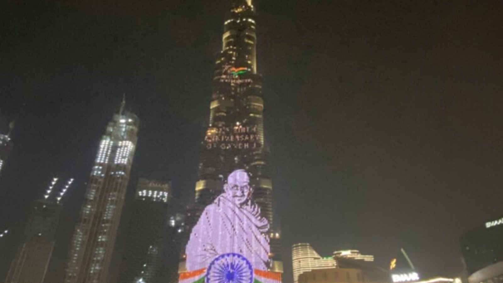Burj Khalifa honours Mahatma Gandhi on his 152nd birth anniversary ...