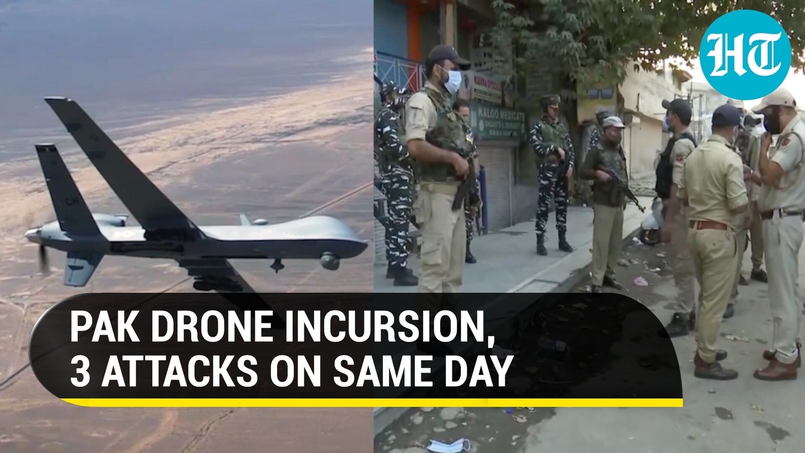Pak drone drops weapons, 3 terror attacks on same day: J&K on alert ...