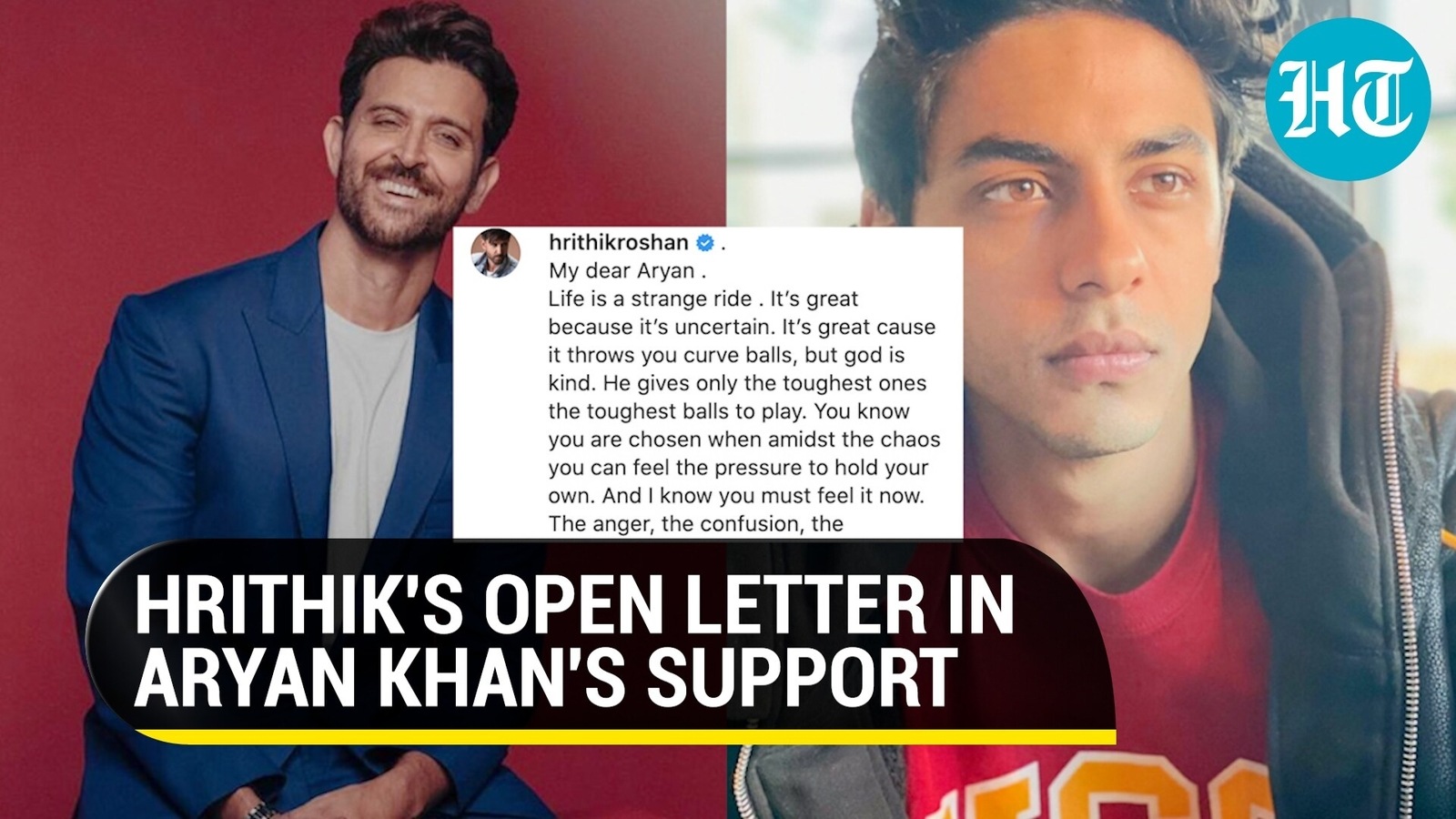 'Own everything': Hrithik Roshan's note to Aryan Khan as Bolllywood ...