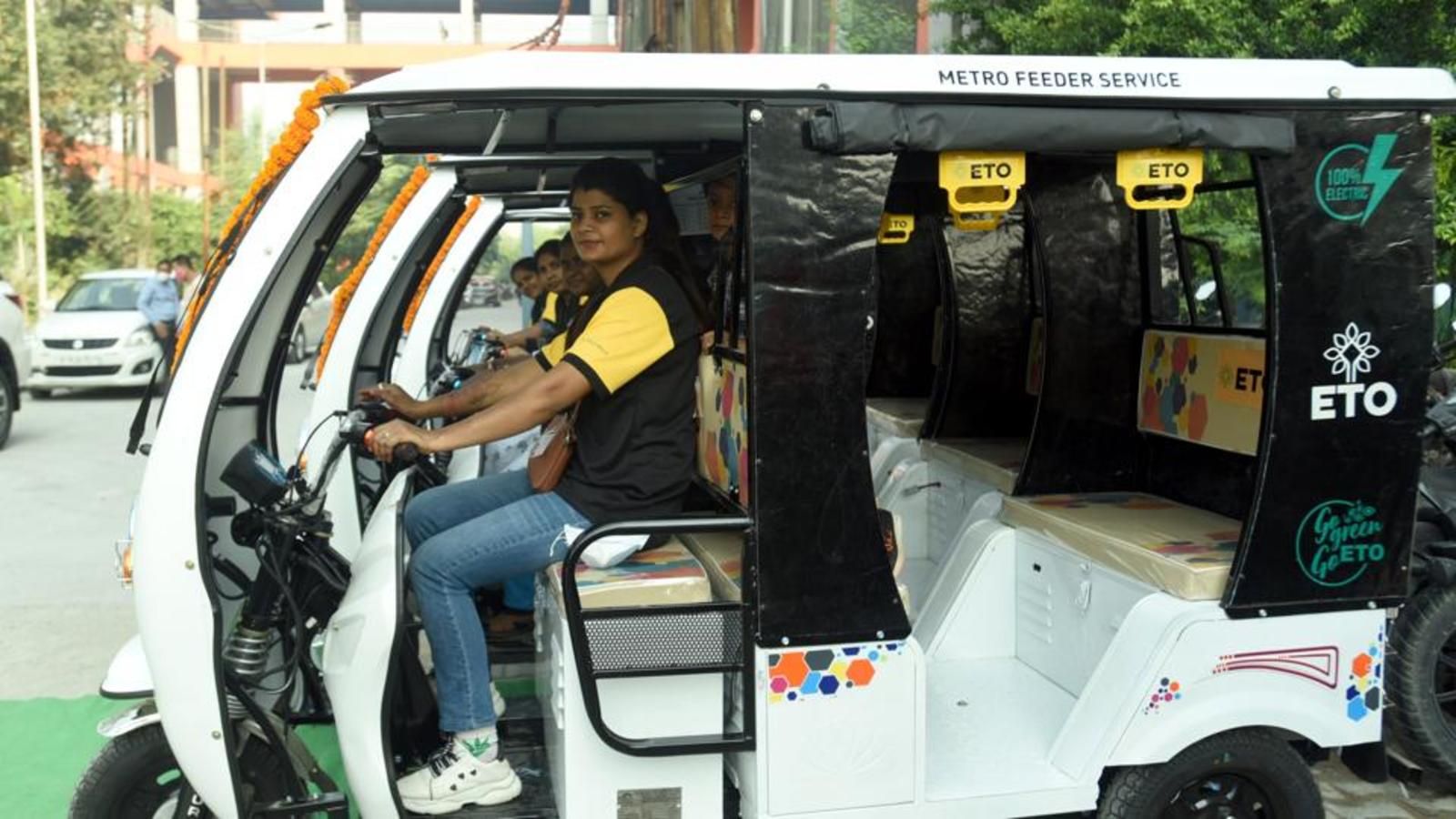 Noida gets e-rickshaws at four metro stations for last mile ...
