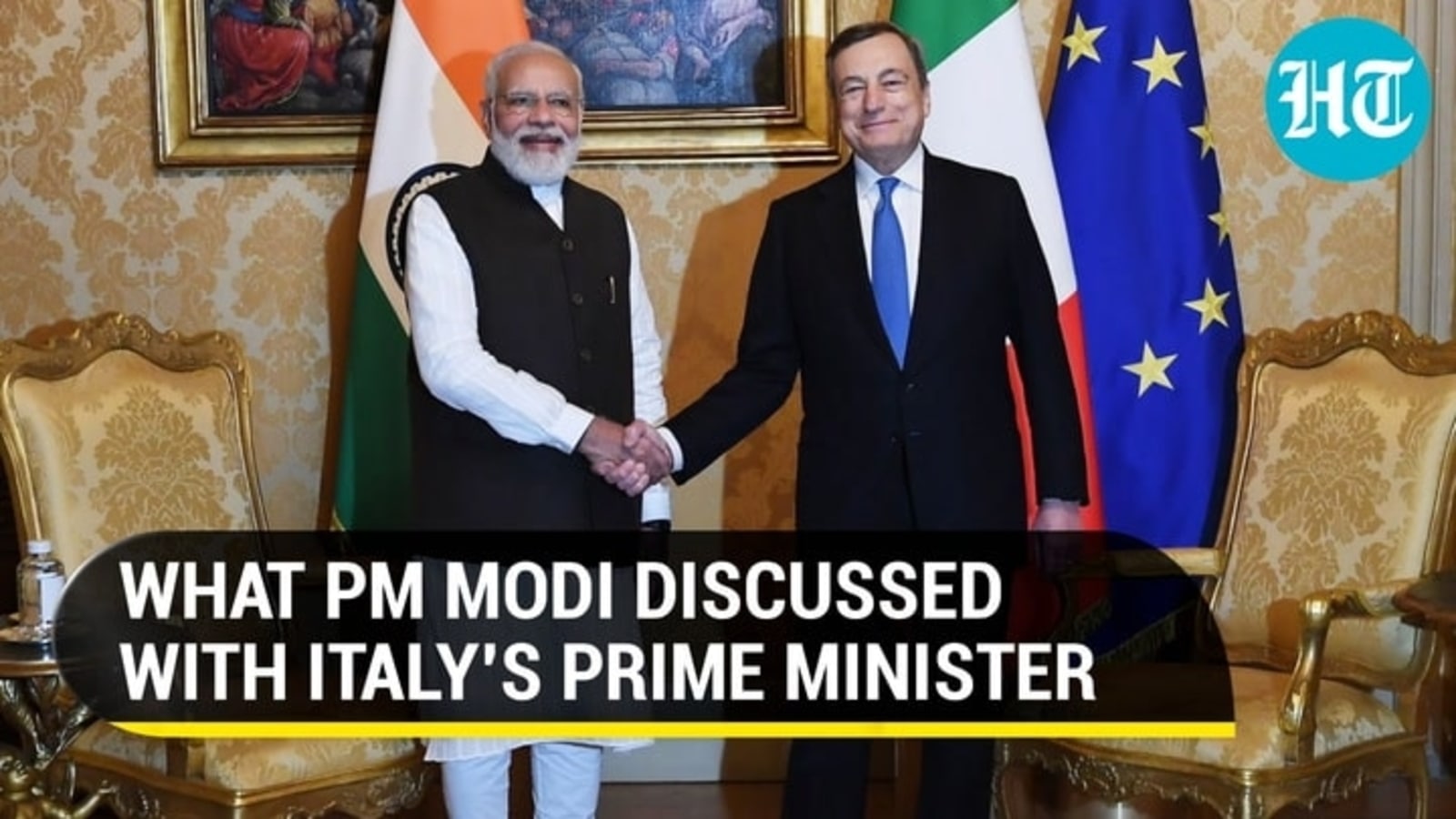 PM Modi accorded Italian guard of honour, meets Mario Draghi in Rome | Hindustan Times